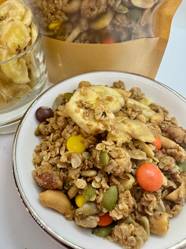 Peanut Butter & Banana Granola - The White Rabbit